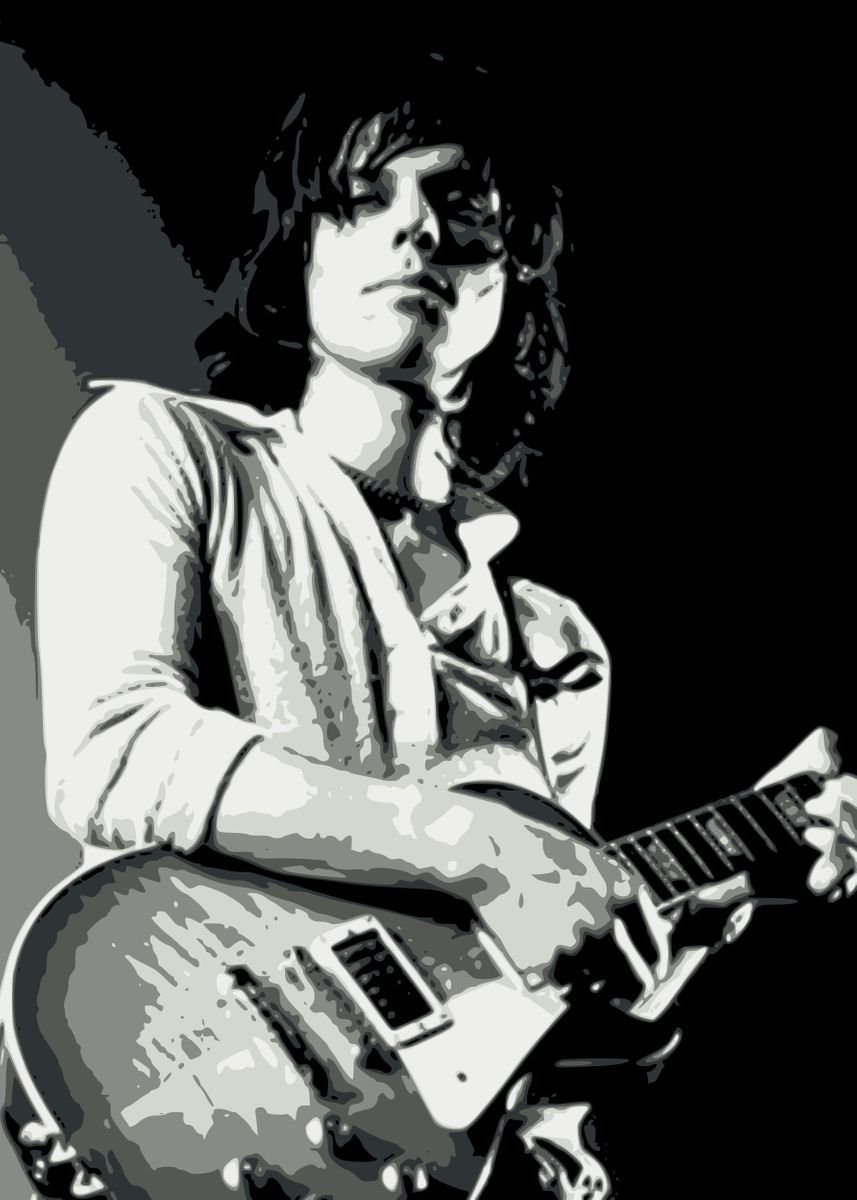 'Jeff Beck' Poster, picture, metal print, paint by Josh B | Displate