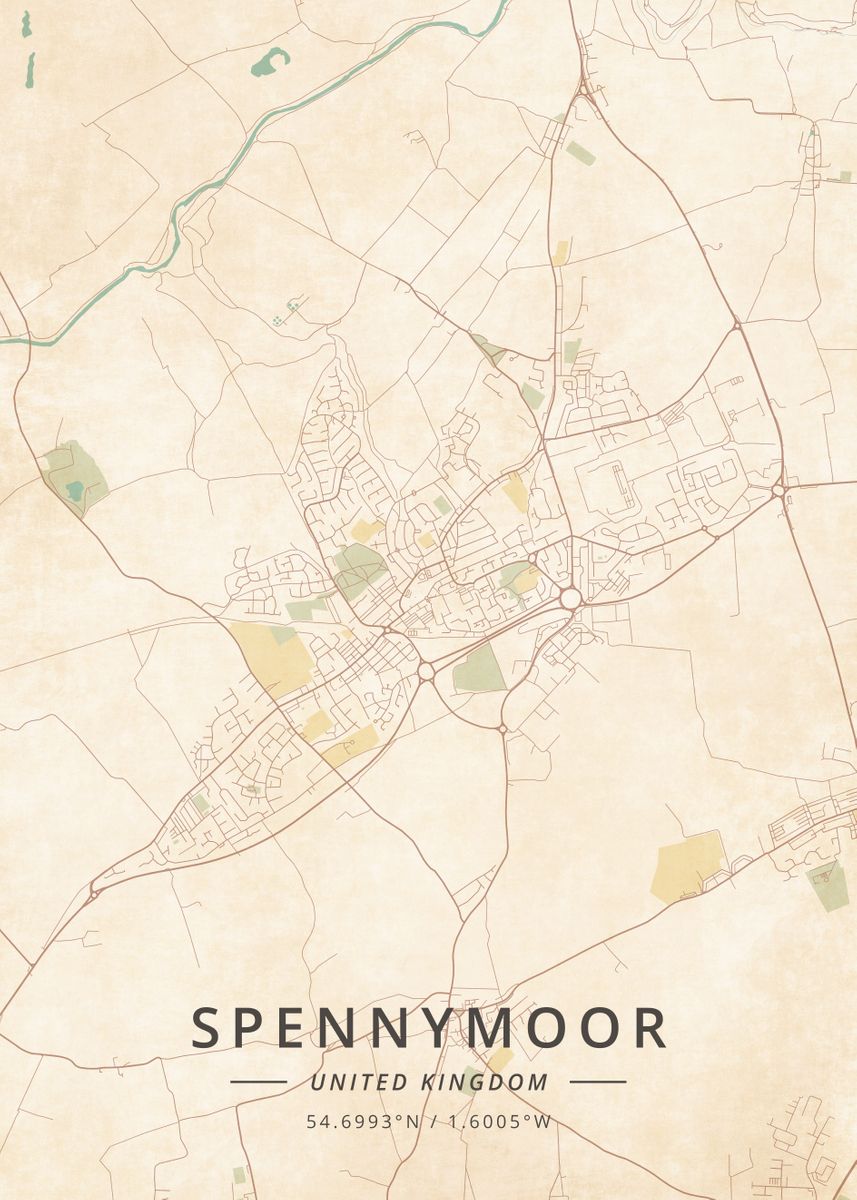 'Spennymoor United Kingdom' Poster by Designer Map Art | Displate