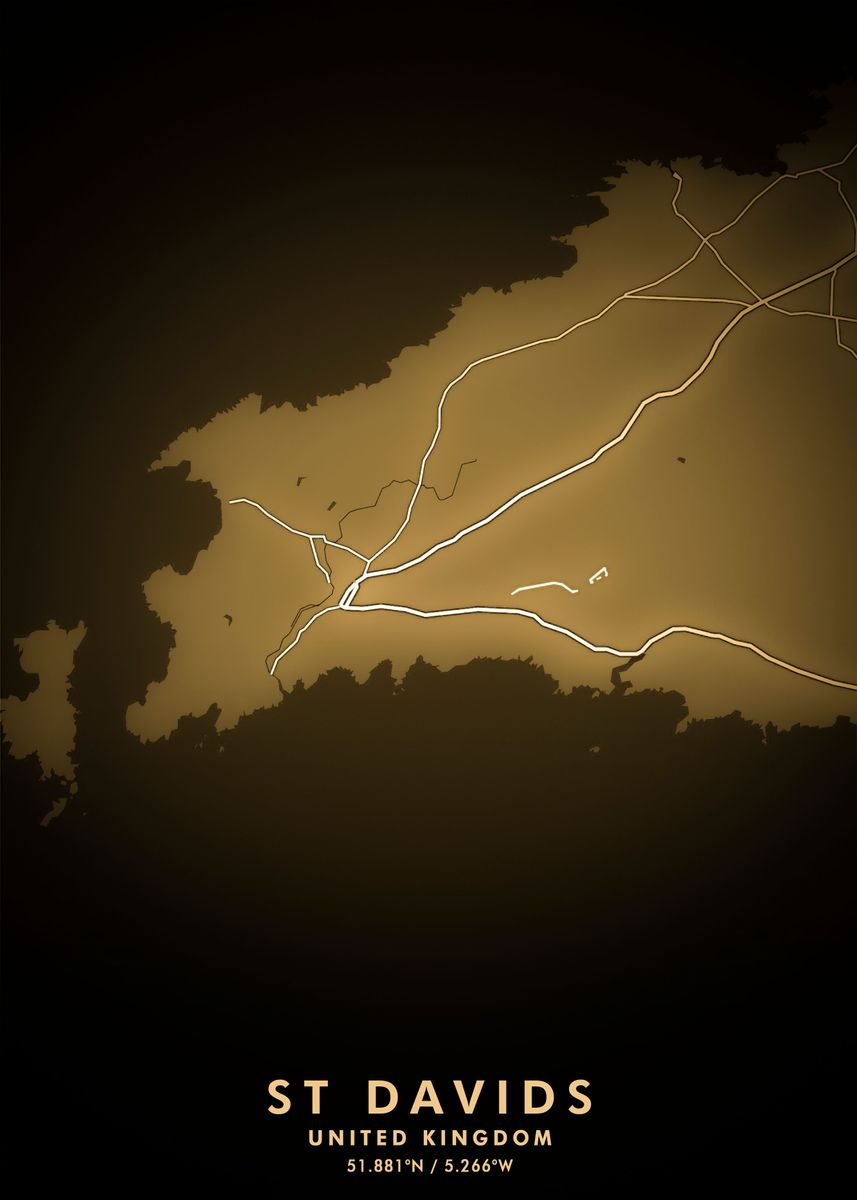 'St Davids Wales' Poster, picture, metal print, paint by Merah Djoeang ...