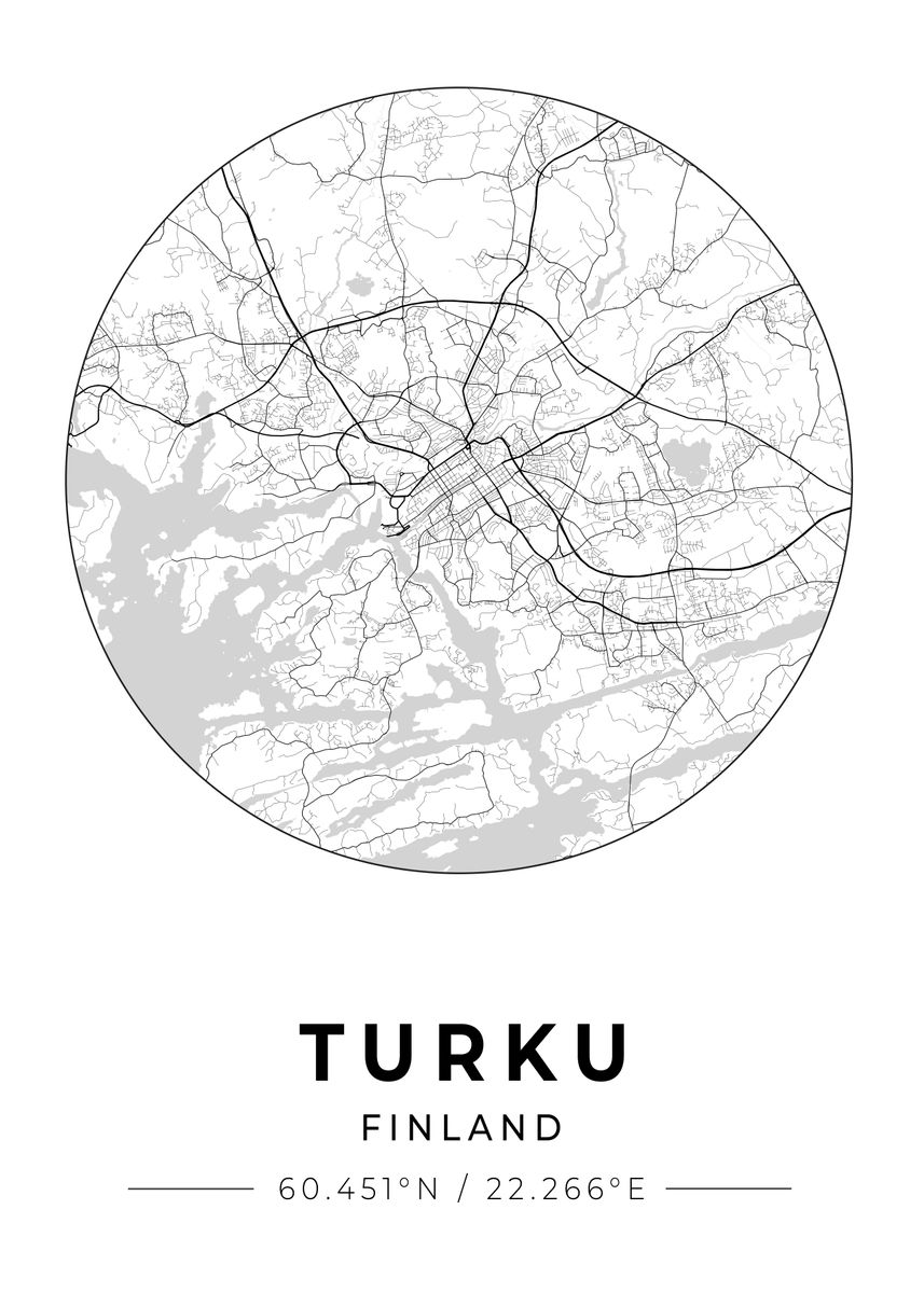 'Turku Finland' Poster, picture, metal print, paint by Conceptual ...
