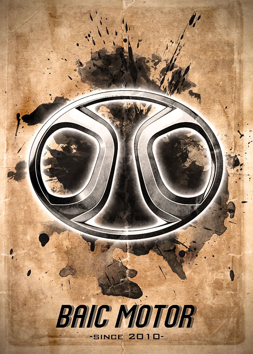 'BAIC Motor' Poster, picture, metal print, paint by CarsWorld GE | Displate