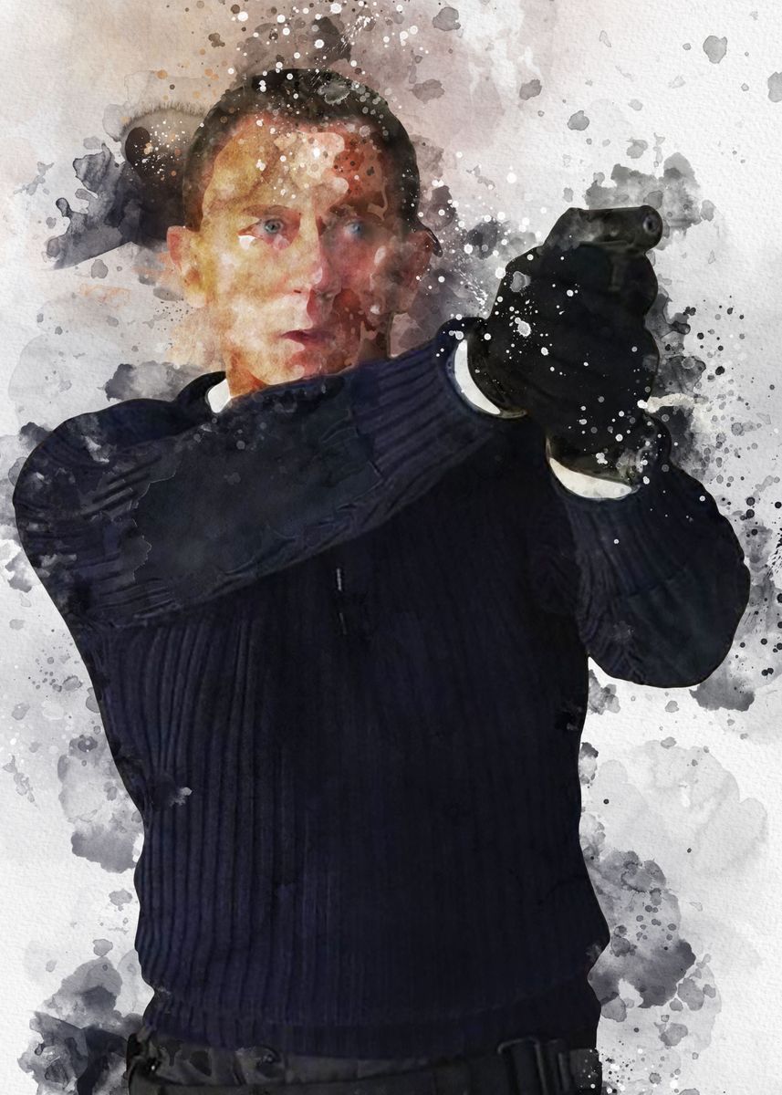 'Daniel Craig' Poster, picture, metal print, paint by Alex Mann | Displate