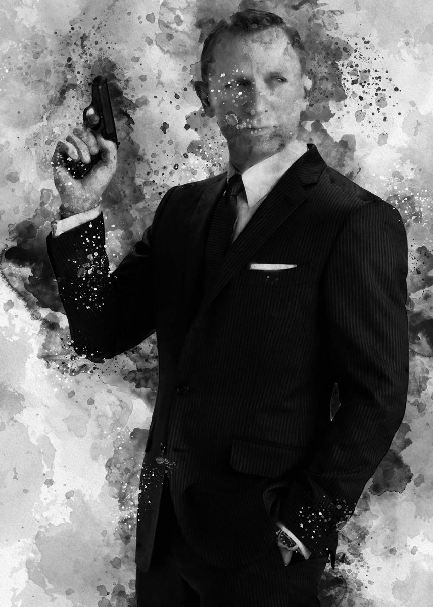 'Daniel Craig' Poster, picture, metal print, paint by Alex Mann | Displate