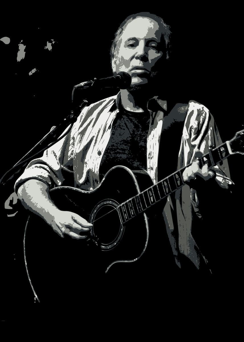 'Paul Simon' Poster, picture, metal print, paint by Josh B | Displate