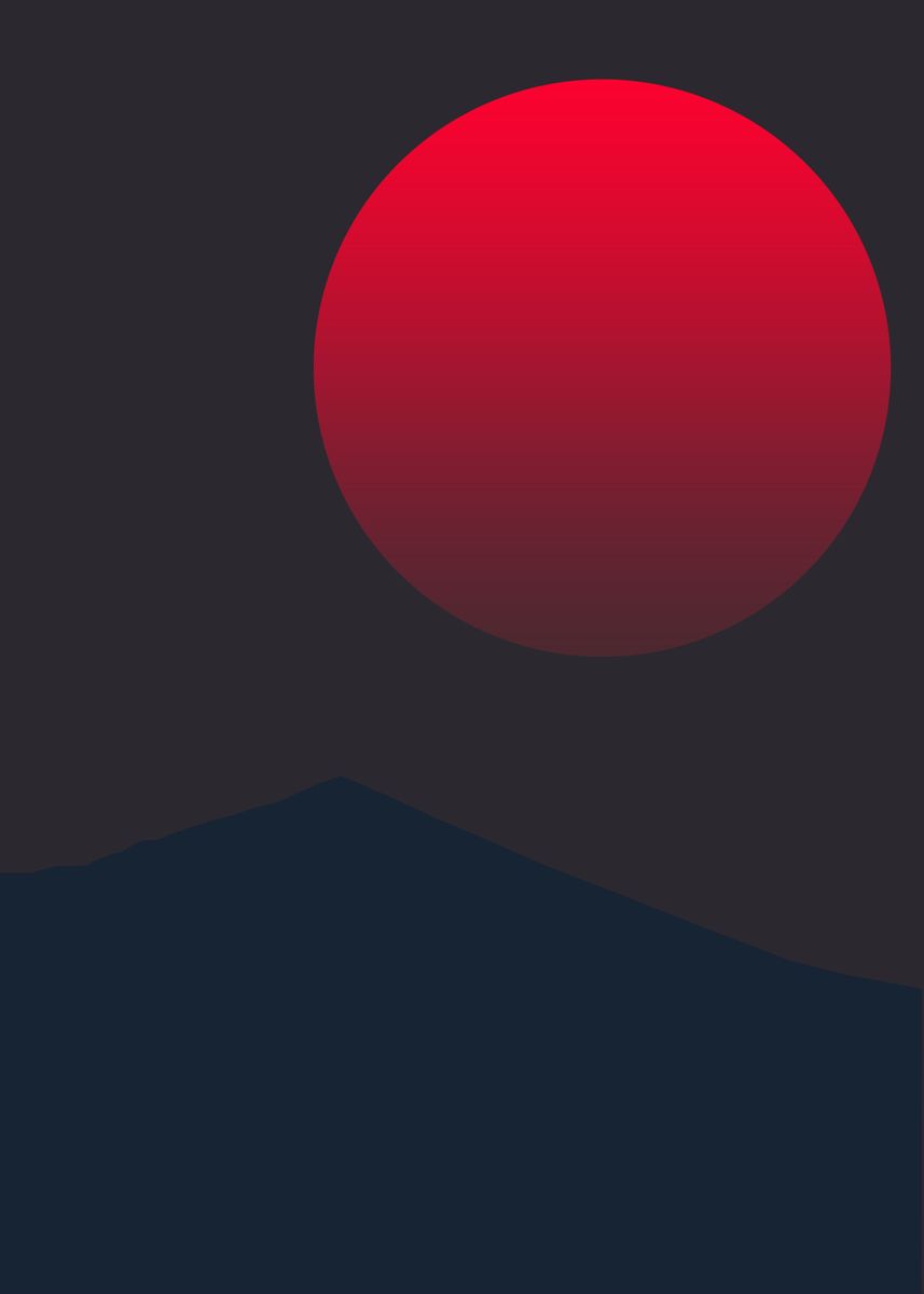 'Blood Moon' Poster, picture, metal print, paint by AkaiShu | Displate