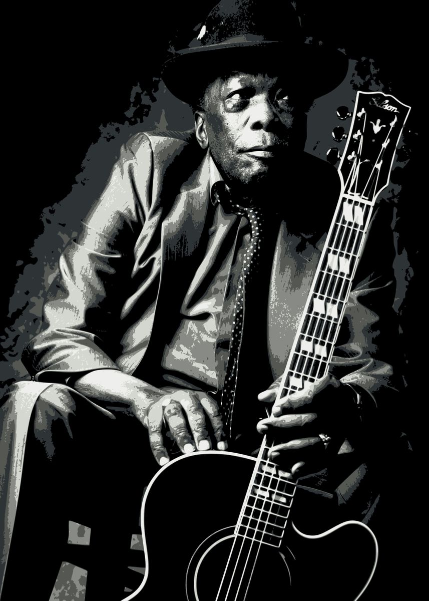 'John Lee Hooker' Poster, picture, metal print, paint by Josh B | Displate
