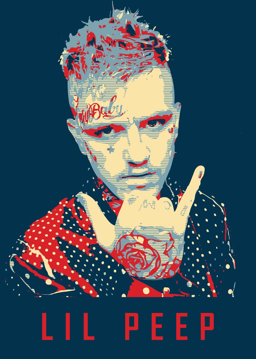 'Lil Peep' Poster, picture, metal print, paint by Yanz Studio | Displate