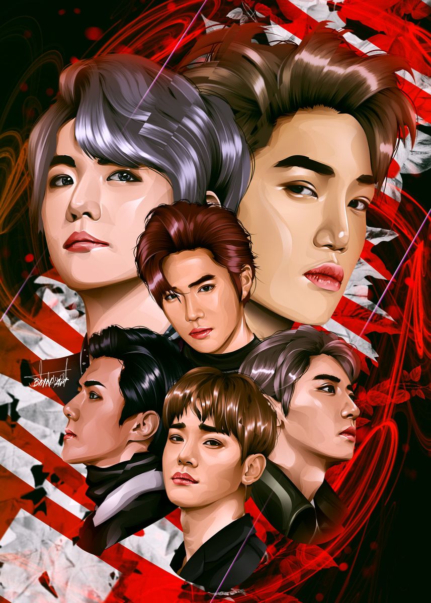 'EXO' Poster, picture, metal print, paint by Benzon | Displate
