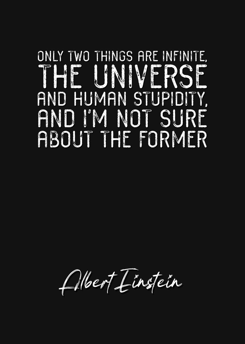 'Albert Einstein Quote 4' Poster, picture, metal print, paint by ...