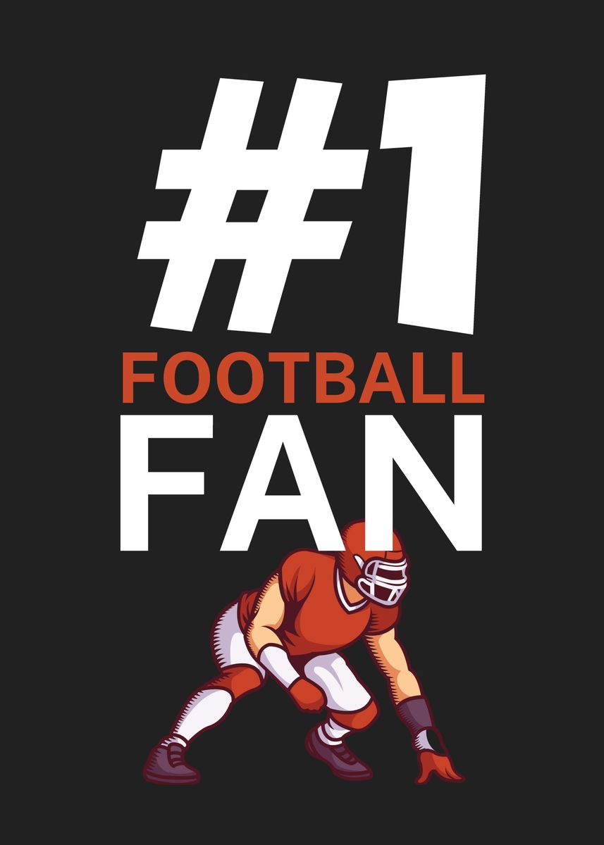 'American Football Fan' Poster, picture, metal print, paint by ...