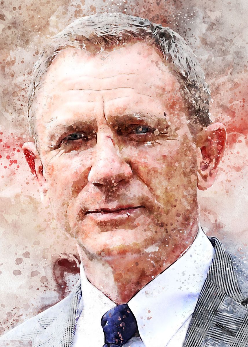 'Daniel Craig' Poster, picture, metal print, paint by Alex Mann | Displate