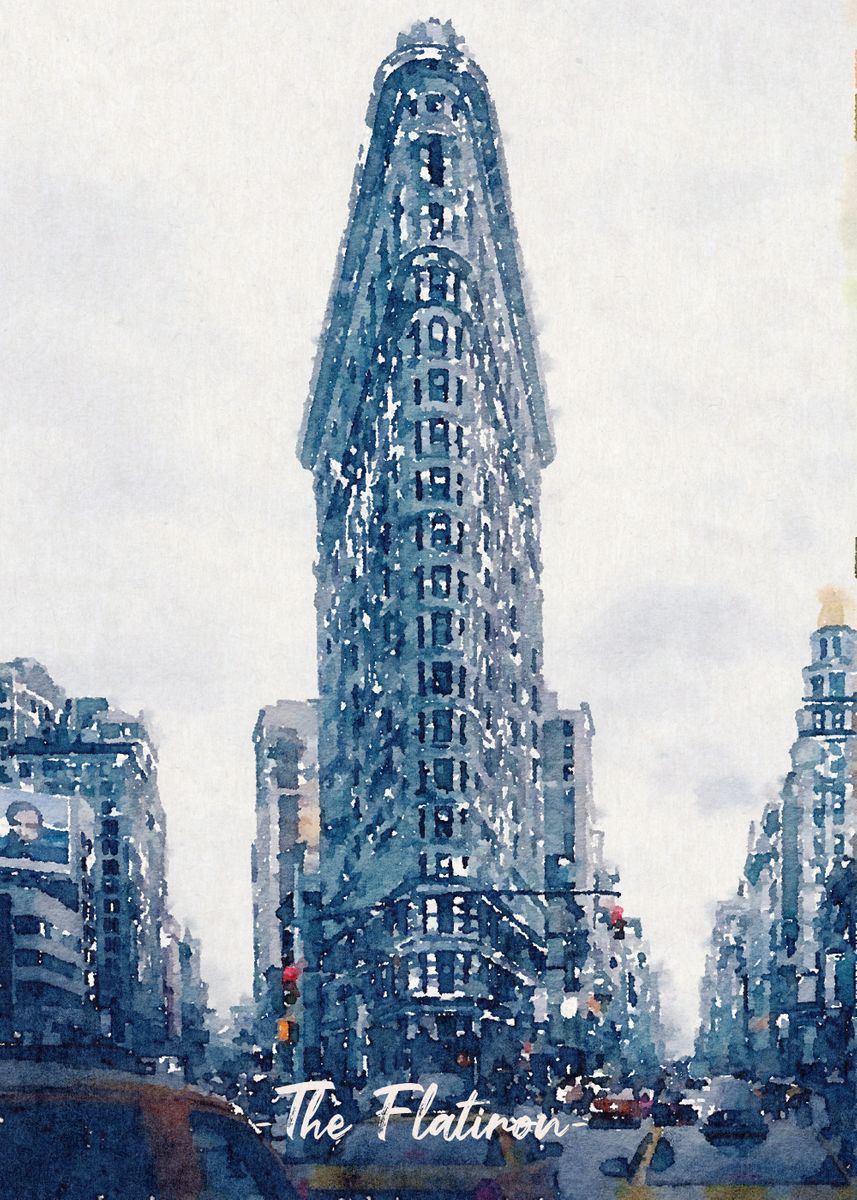 'The Flatiron Building' Poster by aciel eden | Displate