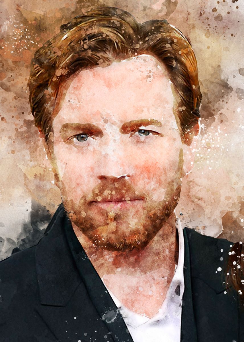 'Ewan Mcgregor' Poster, picture, metal print, paint by Alex Mann | Displate