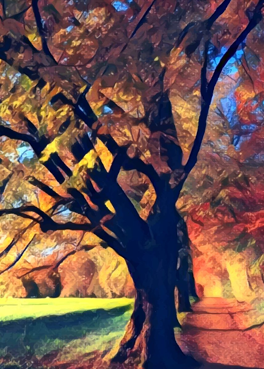 'The Dark Tree' Poster, picture, metal print, paint by Rozi Art | Displate