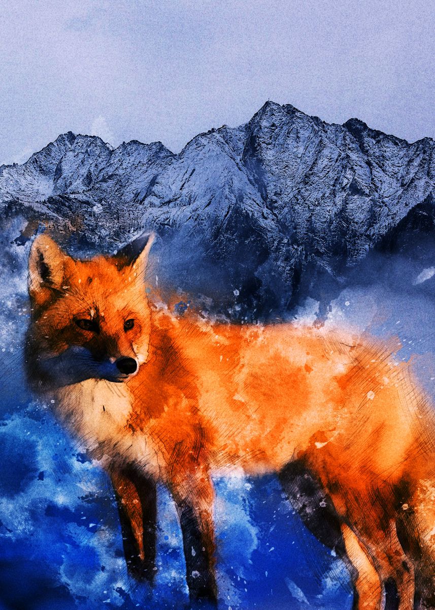 'Rubah and high mountain' Poster by neo bianca007 | Displate