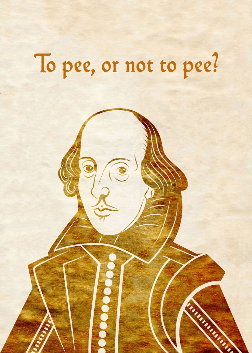 'Vintage Funny Shakespeare' Poster, picture, metal print, paint by ...