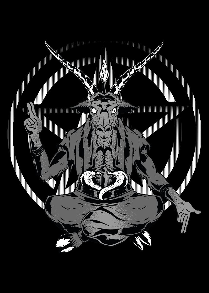 'Satanic Goat' Poster by Weilichesmag | Displate