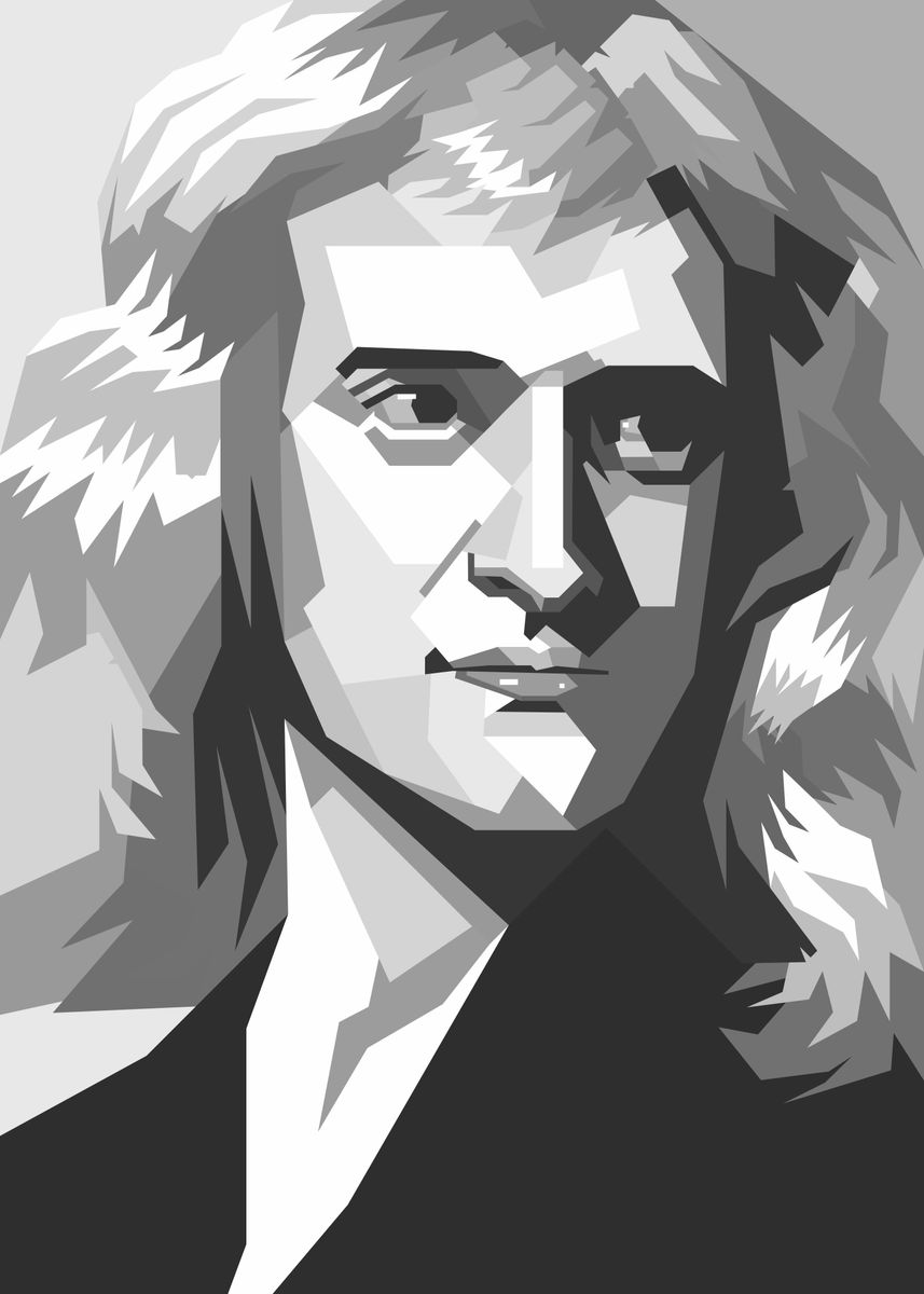 'Isaac Newton' Poster, picture, metal print, paint by firmanalief ...
