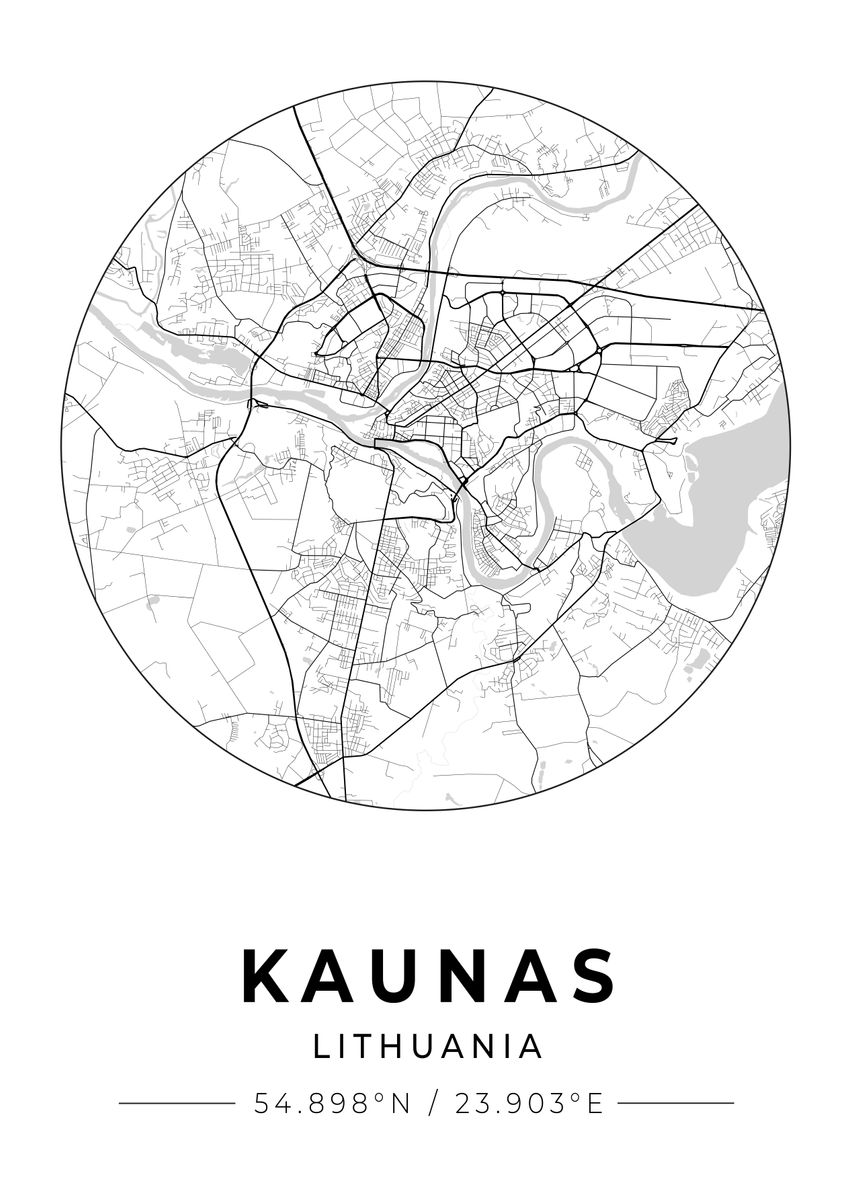 'Kaunas Lithuania' Poster, picture, metal print, paint by Conceptual ...