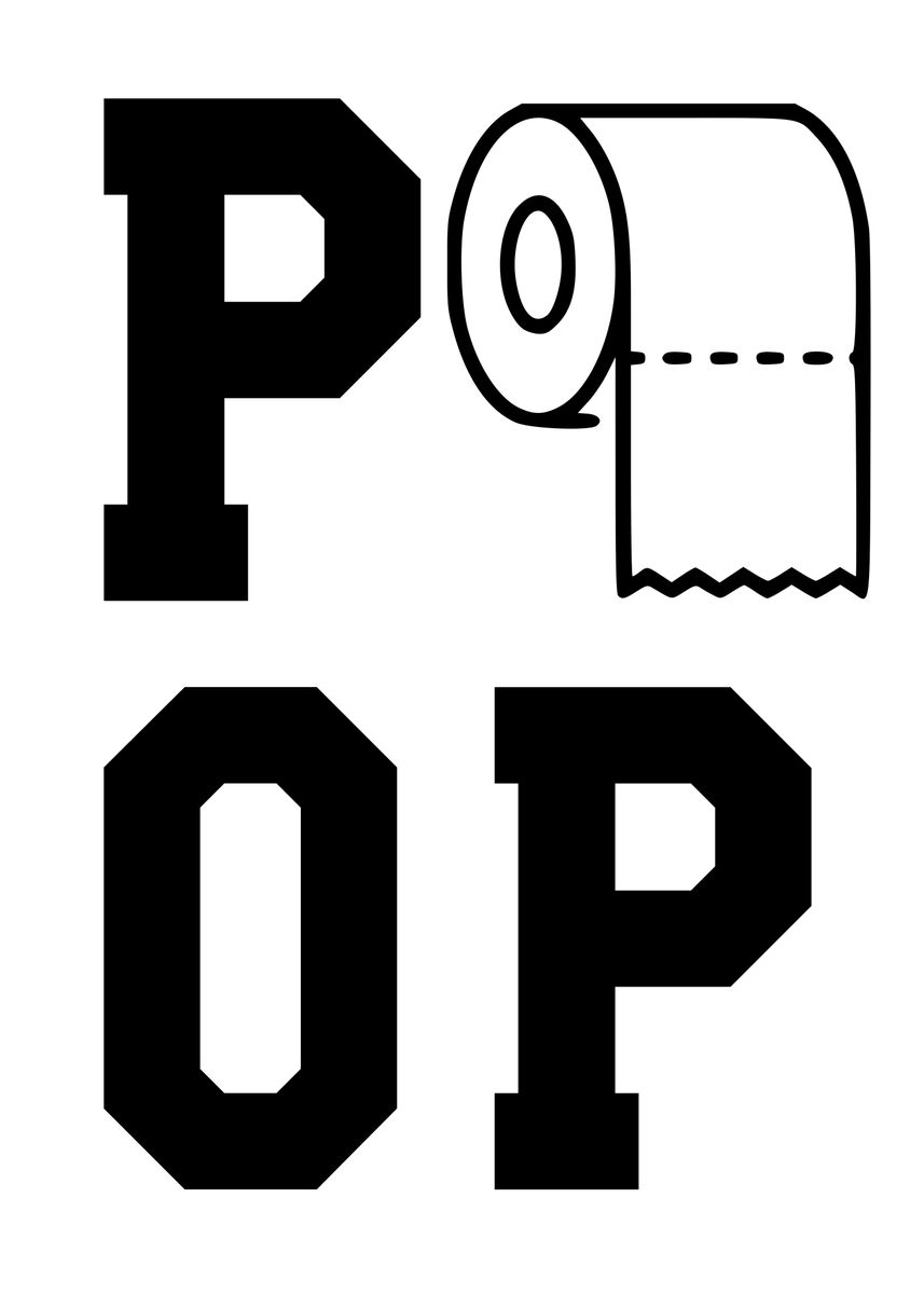 'Funny POOP Stencil Letters' Poster, picture, metal print, paint by ...