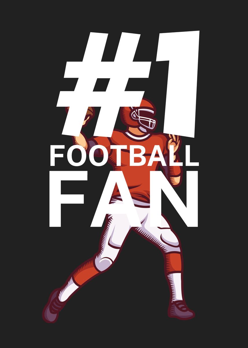 'American Football Fan' Poster, picture, metal print, paint by ...