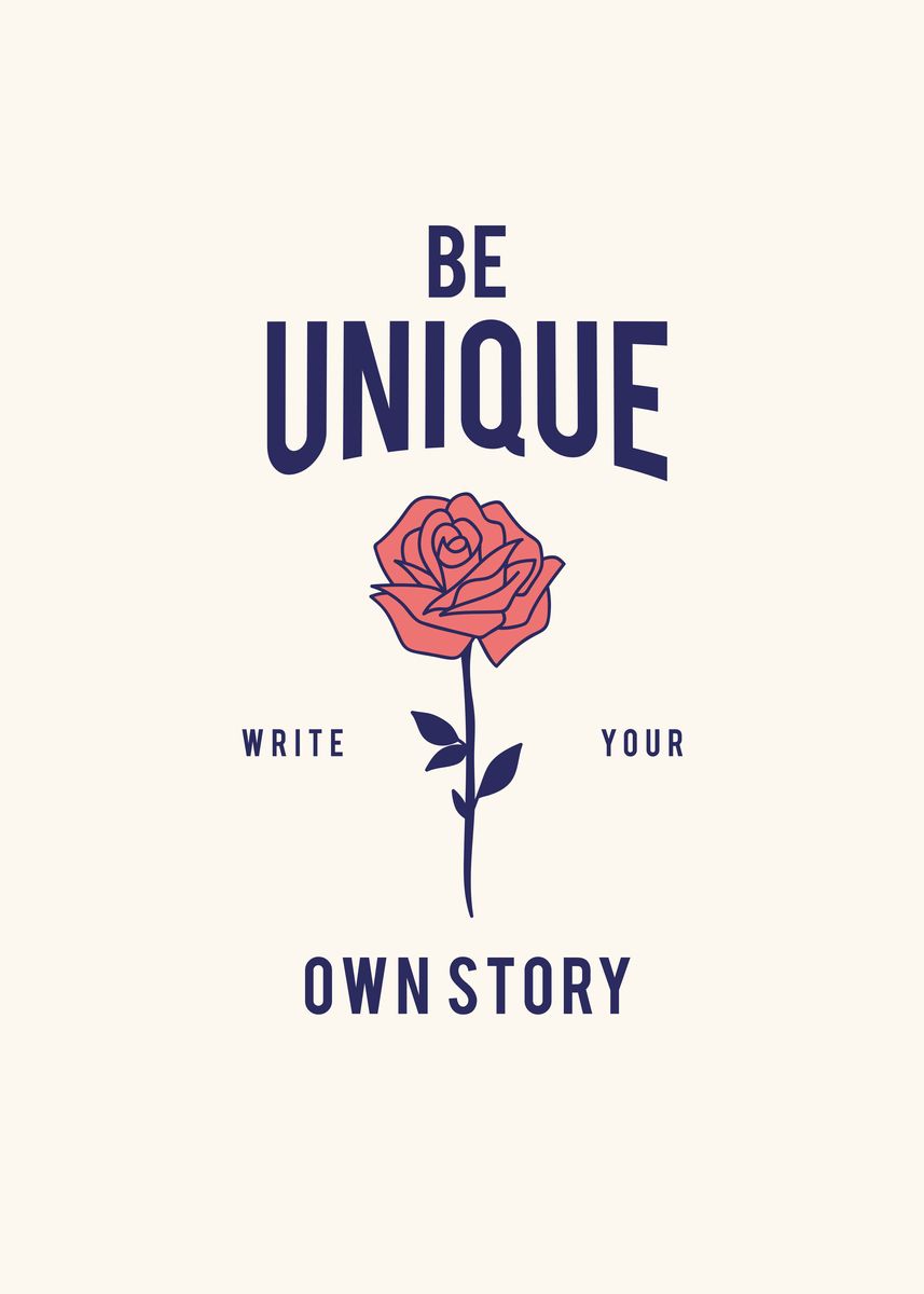 'Be Unique Quote' Poster, picture, metal print, paint by Weltenraser ...