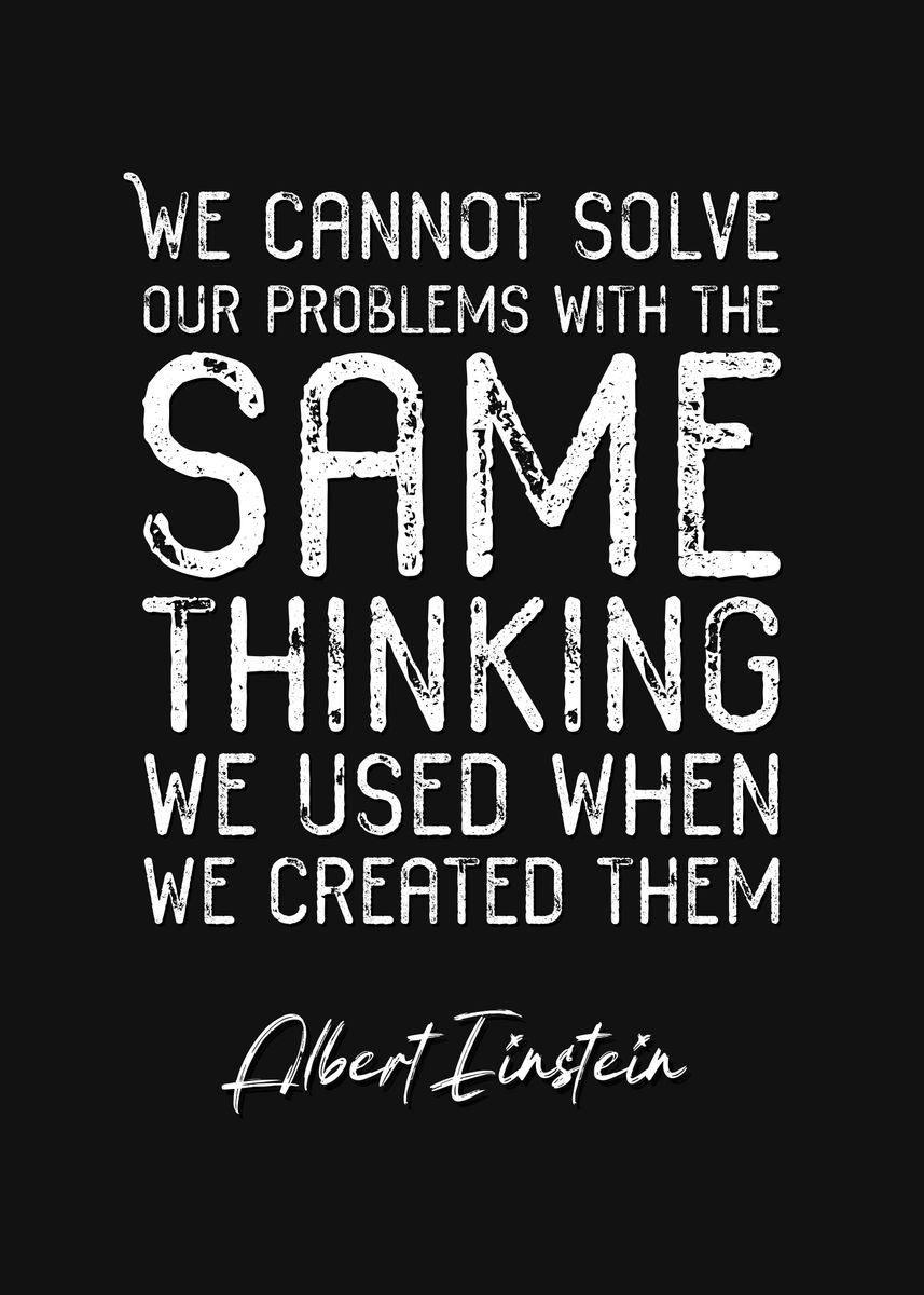 'Albert Einstein Quote 12' Poster, picture, metal print, paint by ...