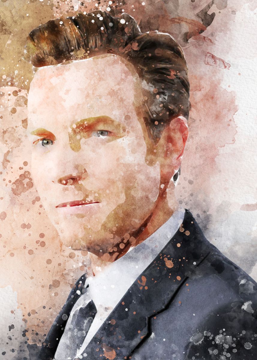 'Ewan Mcgregor' Poster, picture, metal print, paint by Alex Mann | Displate