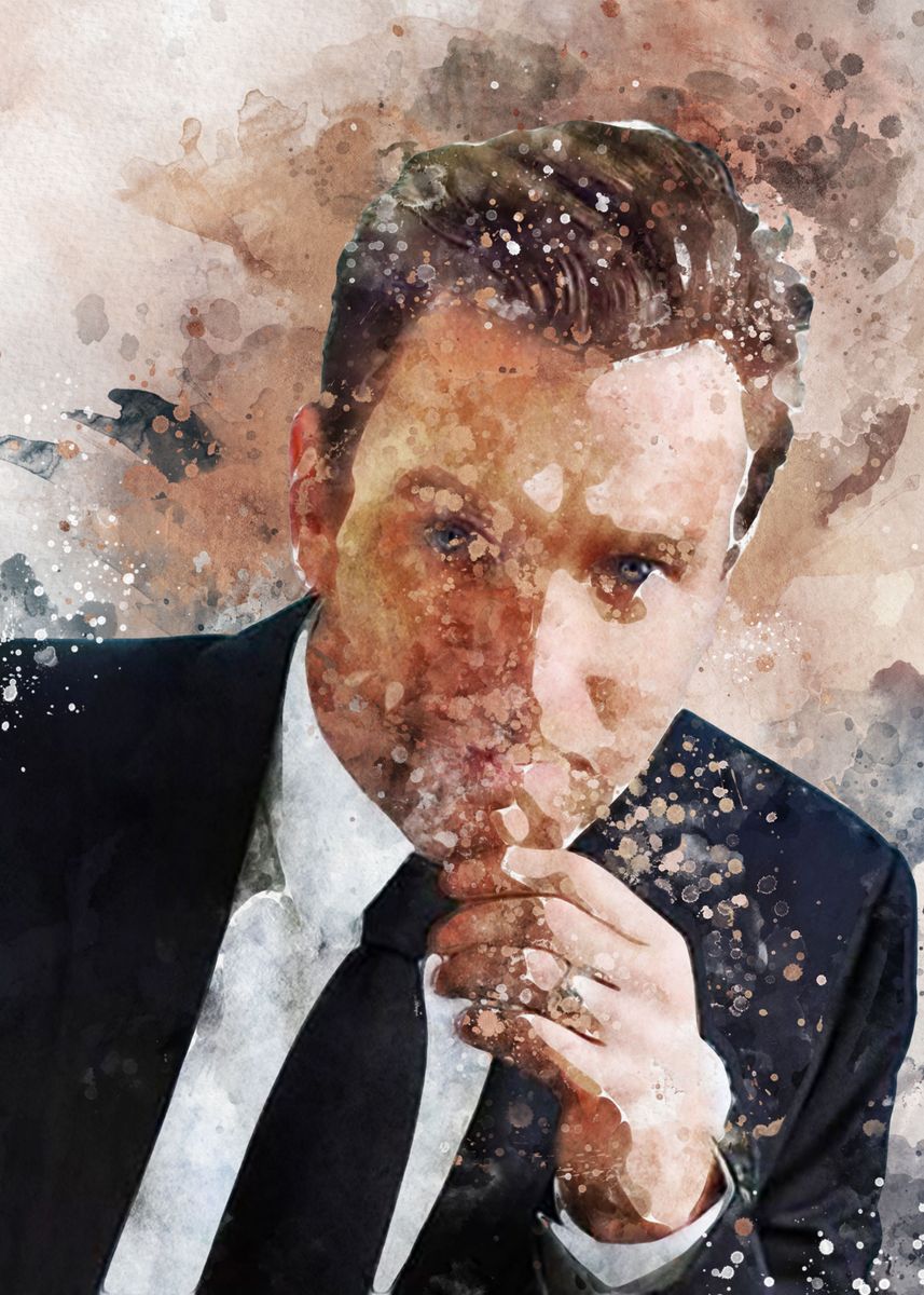 'Ewan Mcgregor' Poster, picture, metal print, paint by Alex Mann | Displate