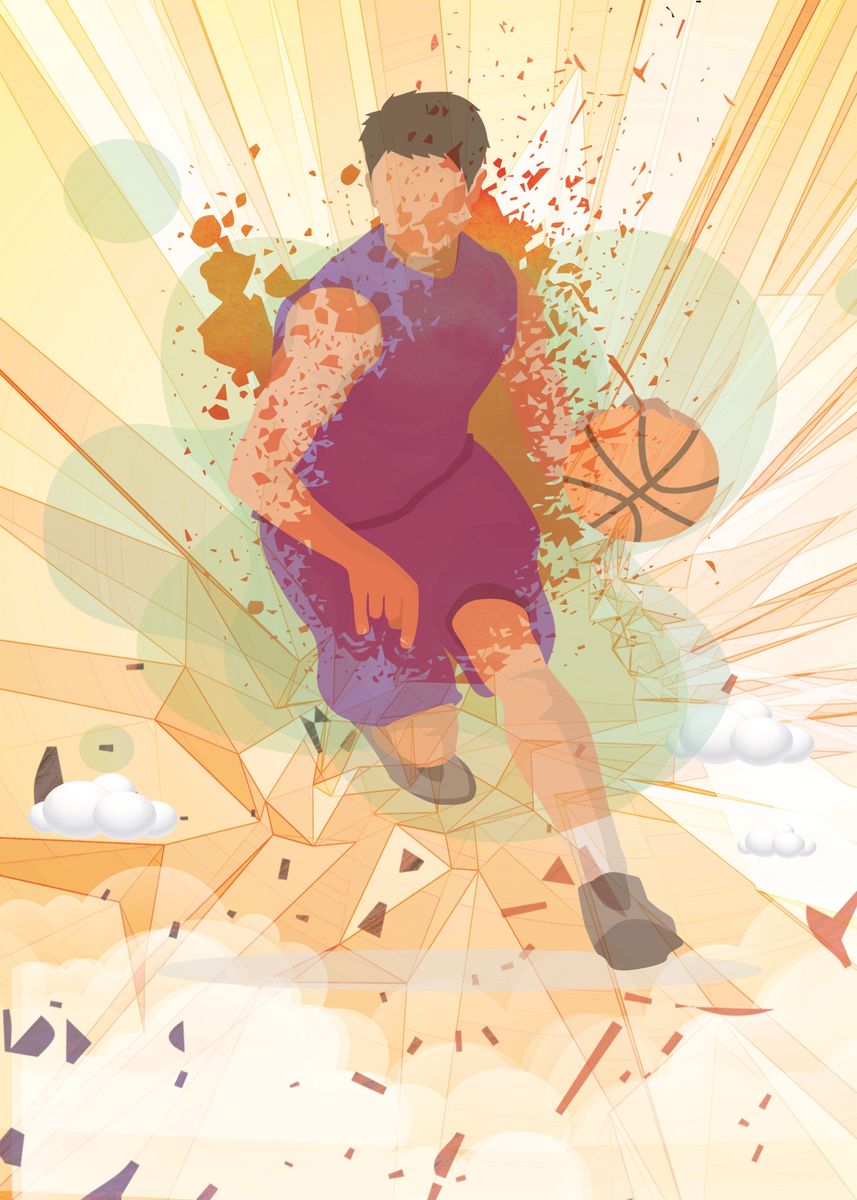 'Basketball Player Abstract' Poster by Max Ronn | Displate