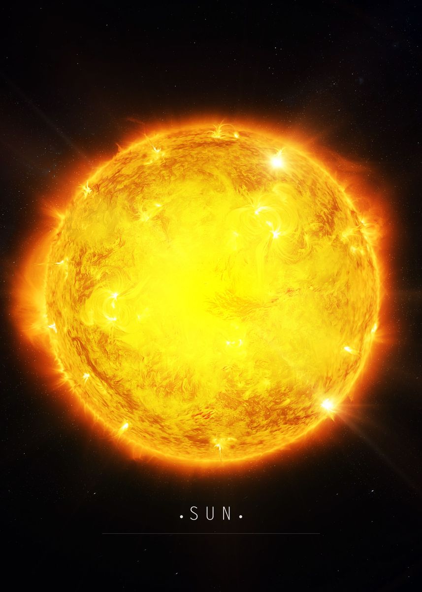 'Sun' Poster, picture, metal print, paint by Cosmologic Vii | Displate