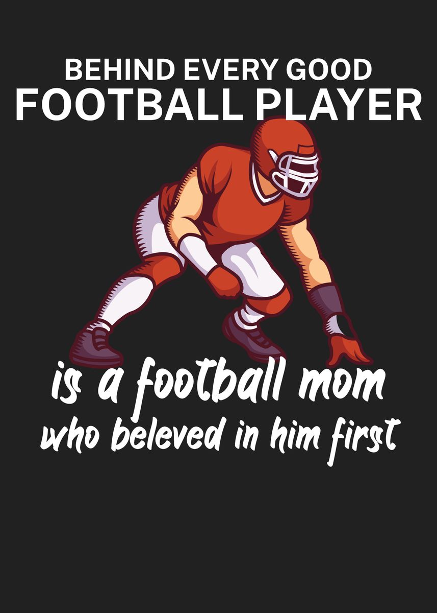 'Football player mom' Poster by maxdesign | Displate