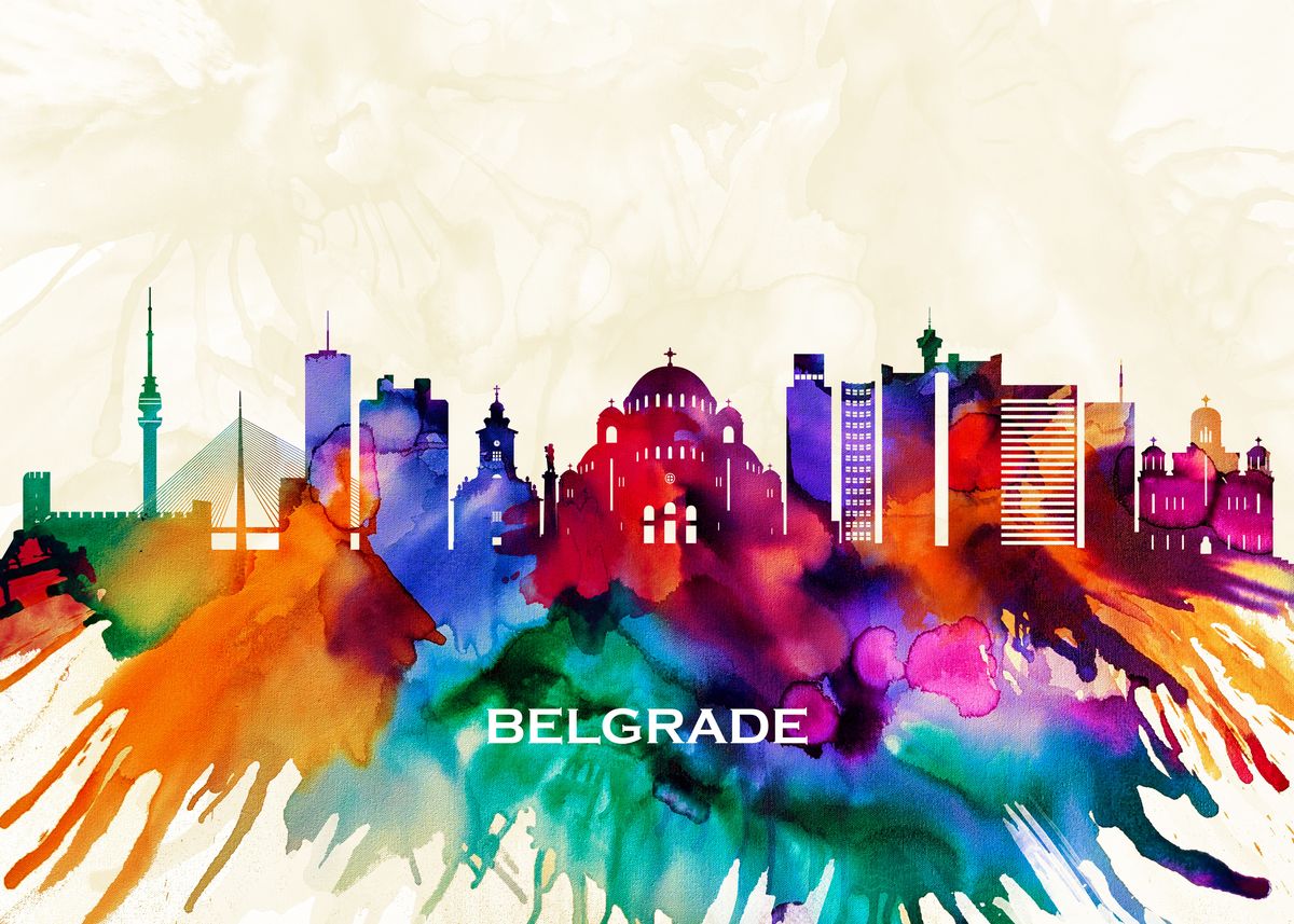 'Belgrade Skyline' Poster by Towseef Dar | Displate