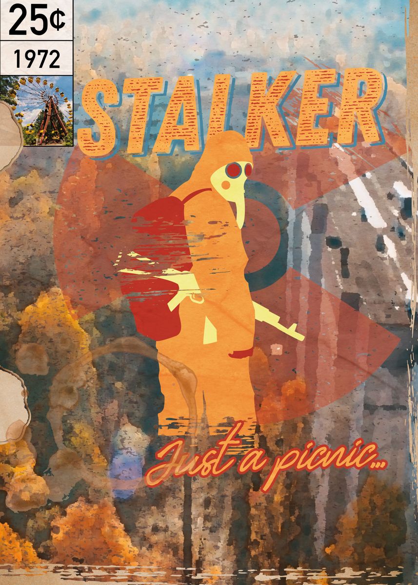'STALKER retro comics' Poster, picture, metal print, paint by ...