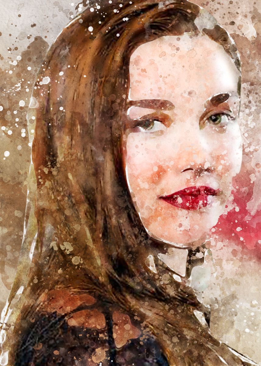 'Florence Pugh' Poster, picture, metal print, paint by Alex Mann | Displate