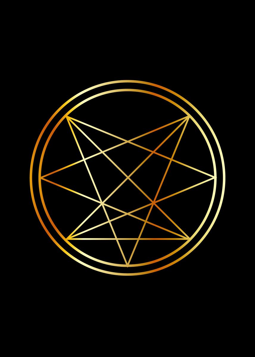 'Order of Nine Angles gold' Poster, picture, metal print, paint by ...