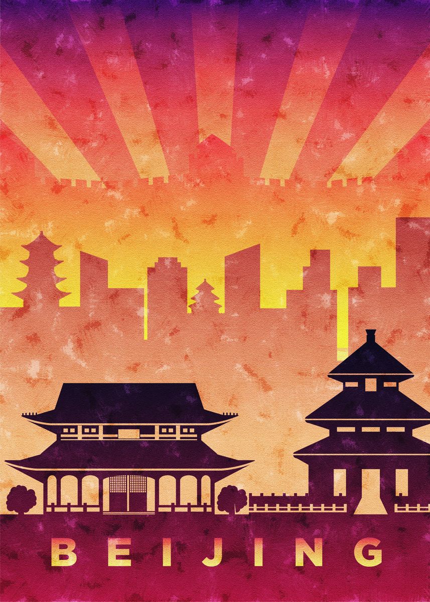 'Beijing' Poster by Kunyah | Displate