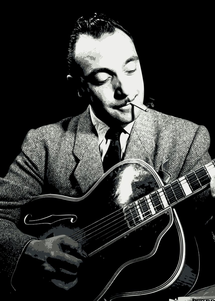 'Django Reinhardt' Poster, picture, metal print, paint by Josh B | Displate