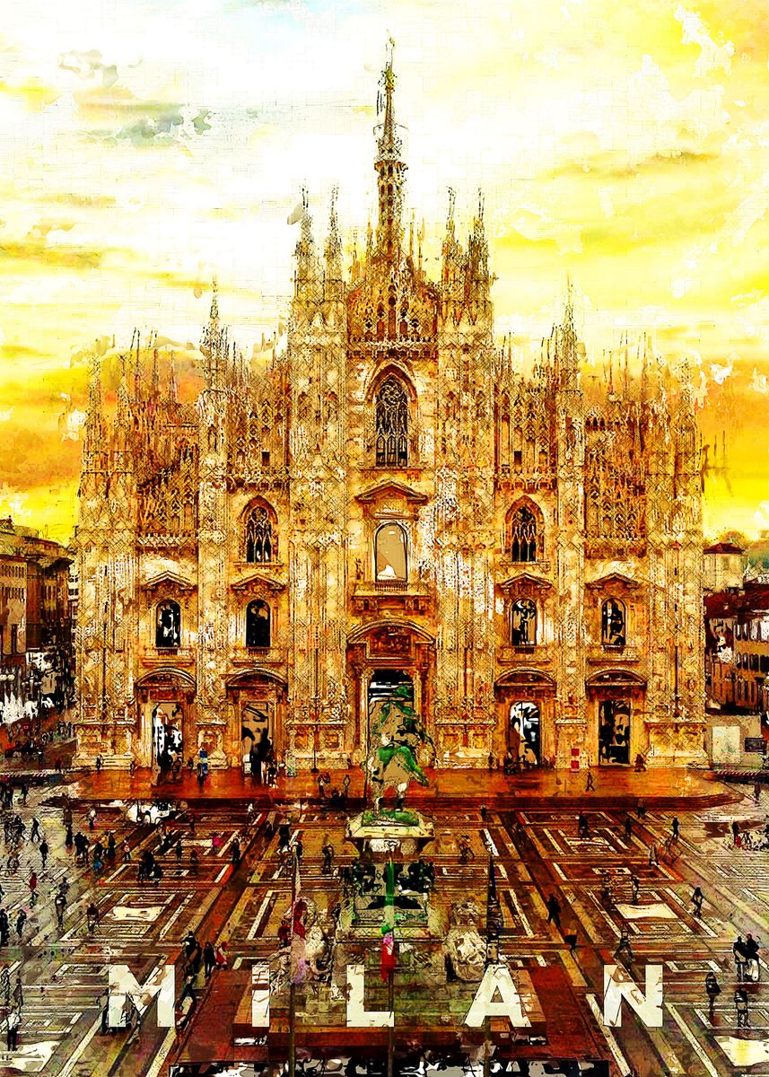 'Milan' Poster, picture, metal print, paint by Kunyah | Displate