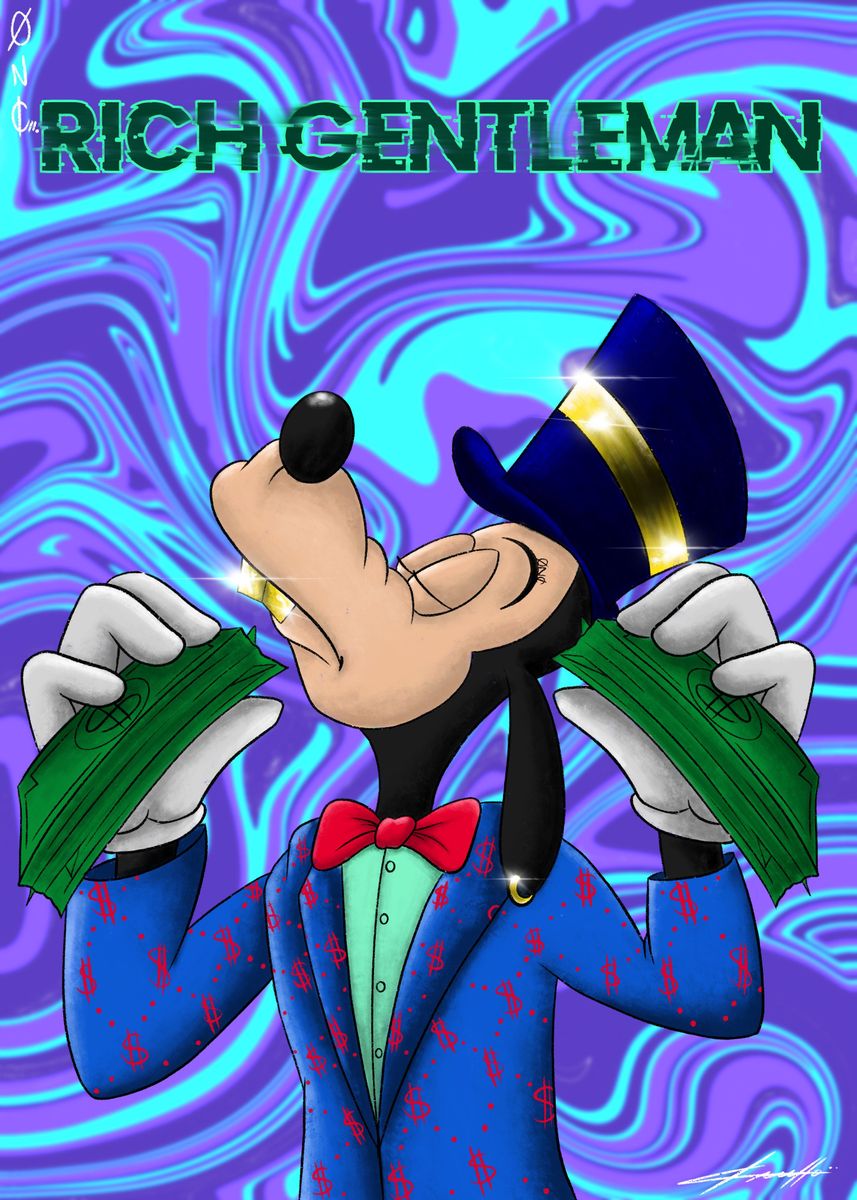 'RICH GENTLEMAN' Poster, picture, metal print, paint by O N C | Displate