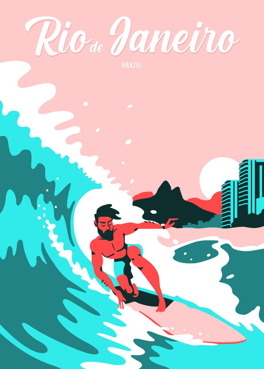 'Rio De Janeiro' Poster by Gundersons Design | Displate