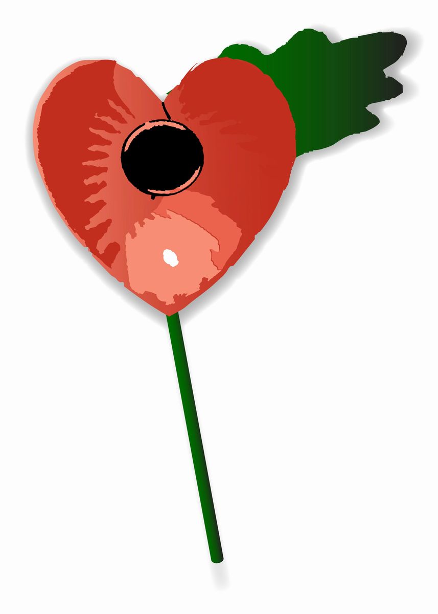 'Poppy Heart' Poster by HomeStead Digital | Displate