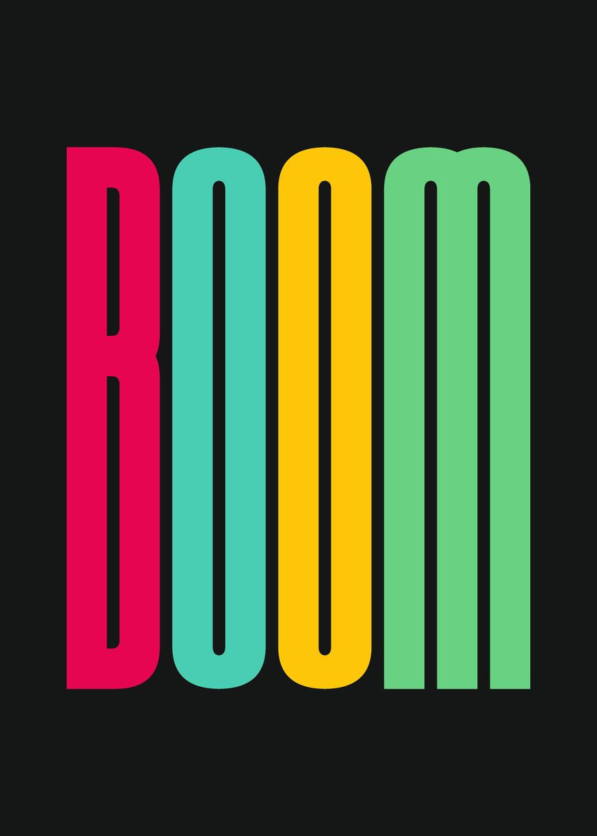 'Boom' Poster, picture, metal print, paint by Sofya Siyah | Displate