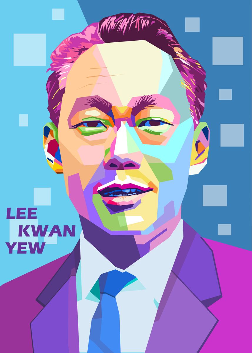 'lee kwan yew' Poster, picture, metal print, paint by edwin priawijaya ...