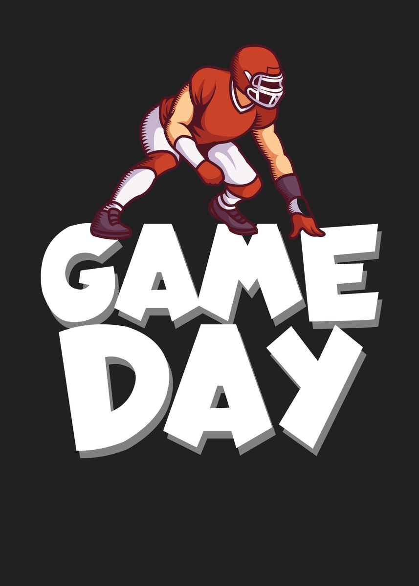 'Football Game Day' Poster, picture, metal print, paint by maxdesign ...