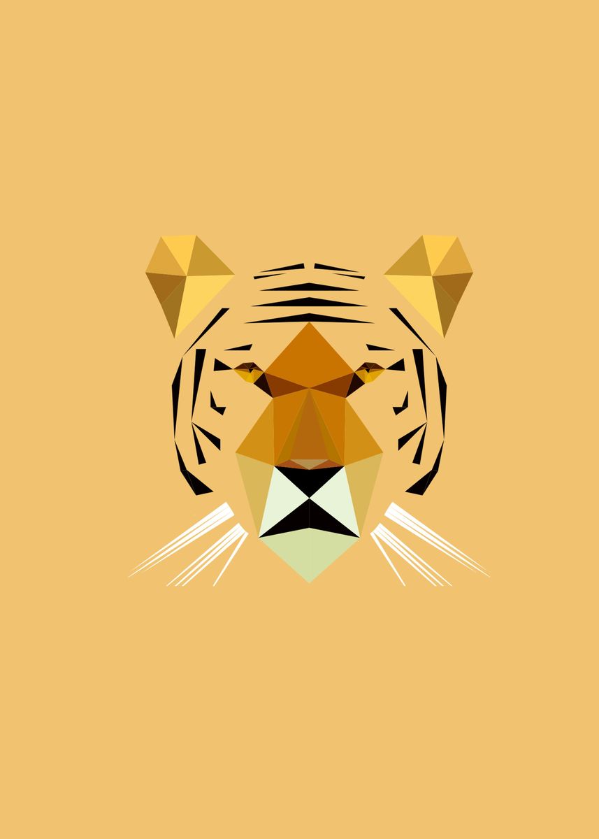 'Minimalistic Tiger' Poster by Jonas Svensson | Displate