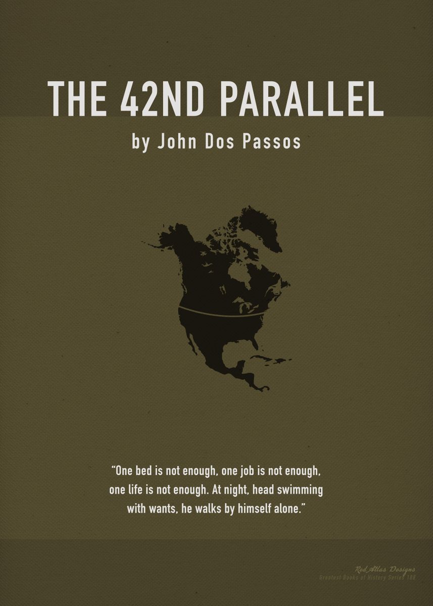 'The 42nd Parallel Art' Poster, picture, metal print, paint by Design Turnpike | Displate