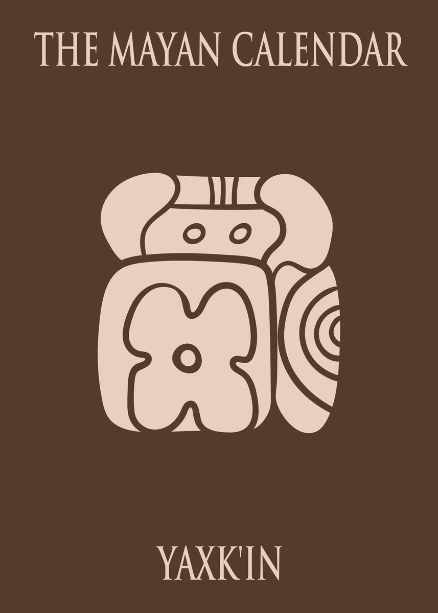 'The Mayan Calendar Yaxkin' Poster, picture, metal print, paint by ...