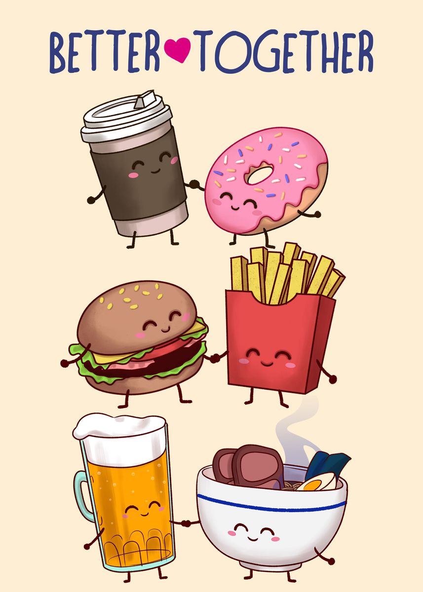 'Better Together' Poster by Retro Freak | Displate