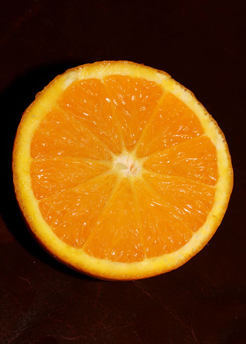 'Cutted orange macro prints' Poster, picture, metal print, paint by ...